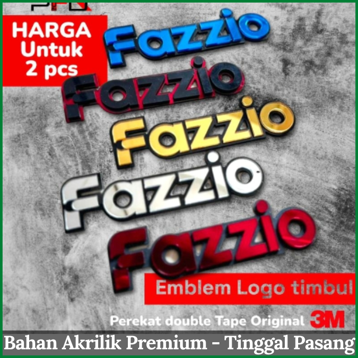 Jual Emblem Logo Fazzio 3D Timbul Bahan Akrilik Premium | Shopee Indonesia