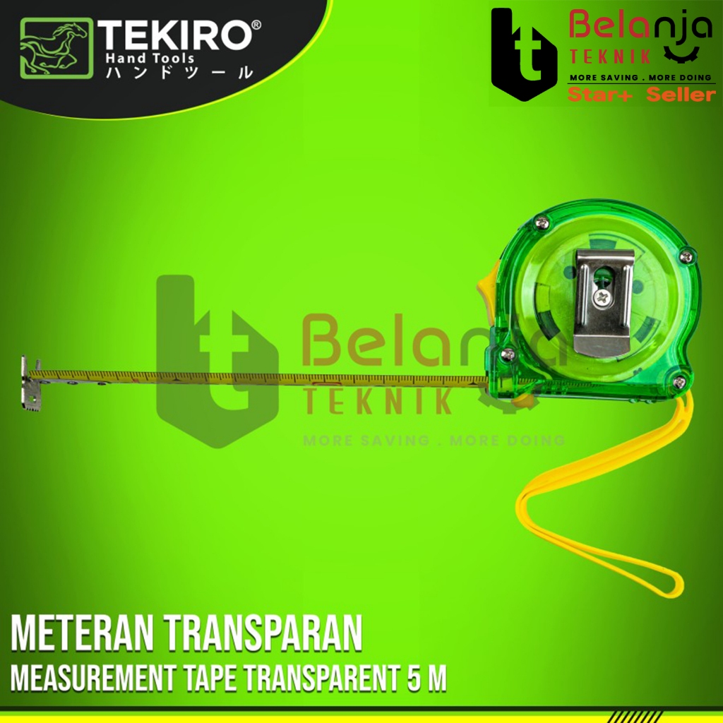 Jual Tekiro Meteran Transparan 5 Meter Roll Matic Meter 5 M Meteran ...