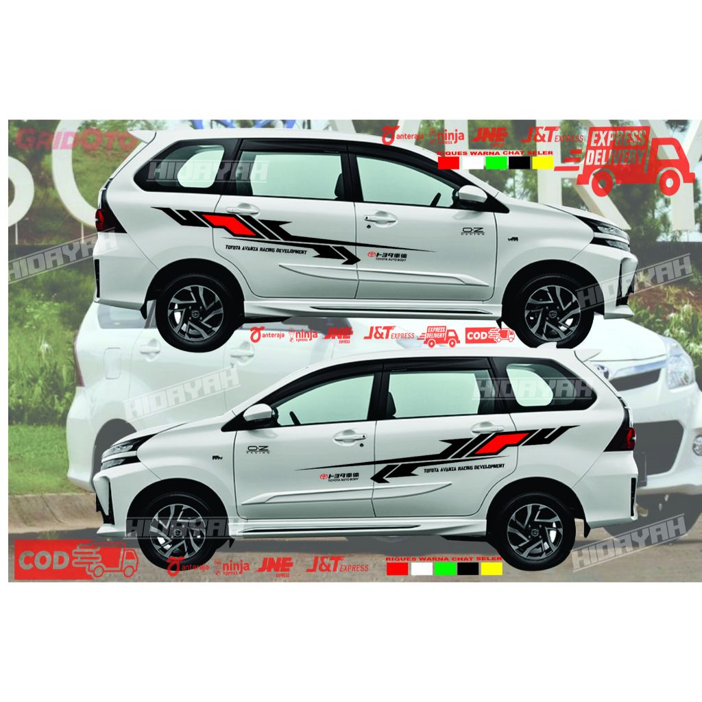 Jual STIKER CUTTING MOBIL AVANZA STICKER BODI MOBIL TOYOTA AVANZA ...