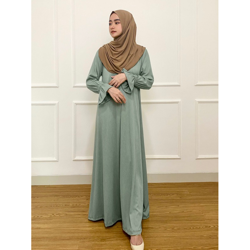 Jual Safasa - Shafiya Dress Knit premium| Gamis Knit Premium | Dress ...