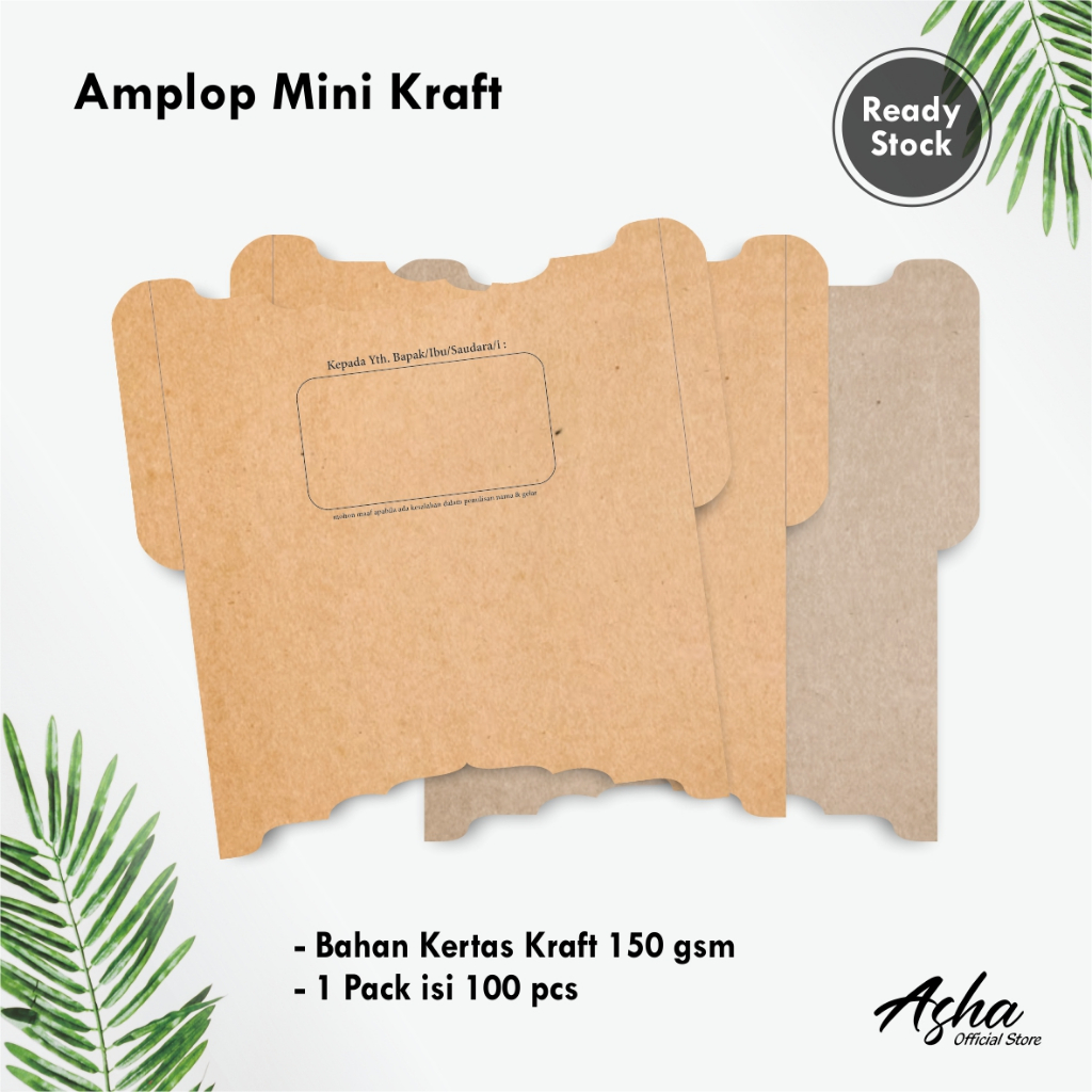 Jual (100pcs) AMPLOP MINI UNDANGAN PERNIKAHAN KRAFT SIMPLE AESTHETIC ...
