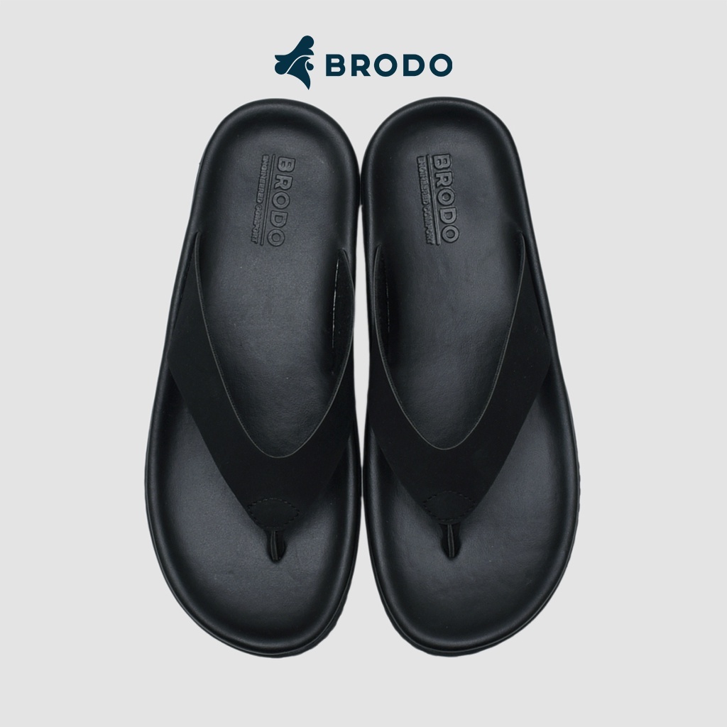 Jual BRODO - Sandal Flipper Full Black | Shopee Indonesia