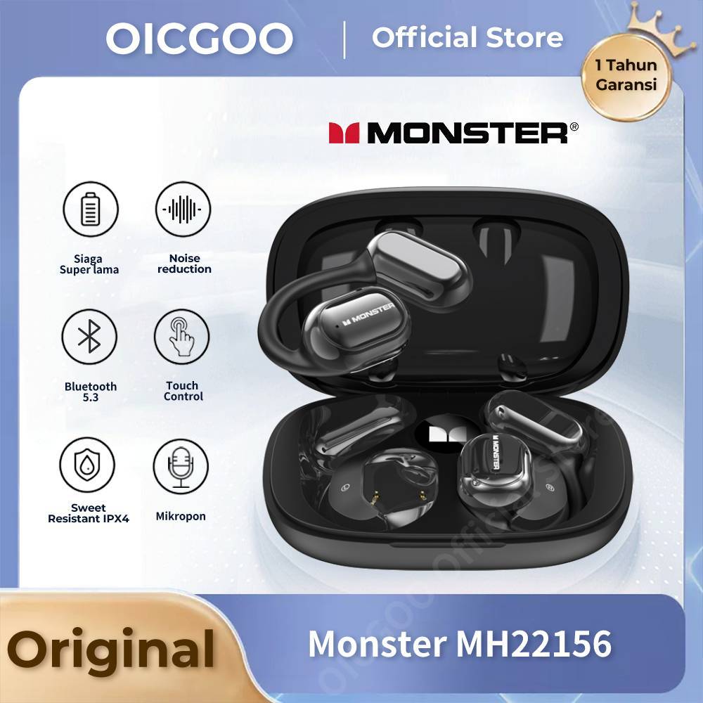 Jual Monster AC100 MH22156 OWS Bone Conduction Headset Bluetooth ...