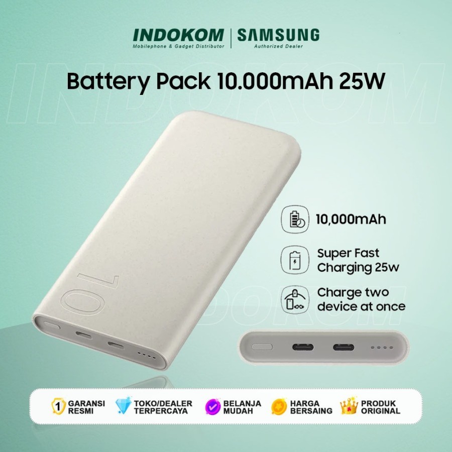 Jual Samsung Battery Pack Powerbank 10000mah 25W USB-C Dual Port ...