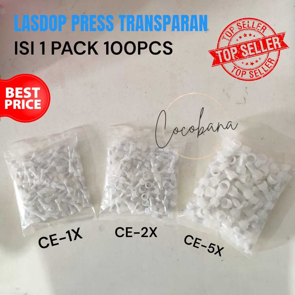 Jual Lasdop Press CE-1x CE-2x CE-5x Transparan 1 Pack 100Pcs | Shopee ...