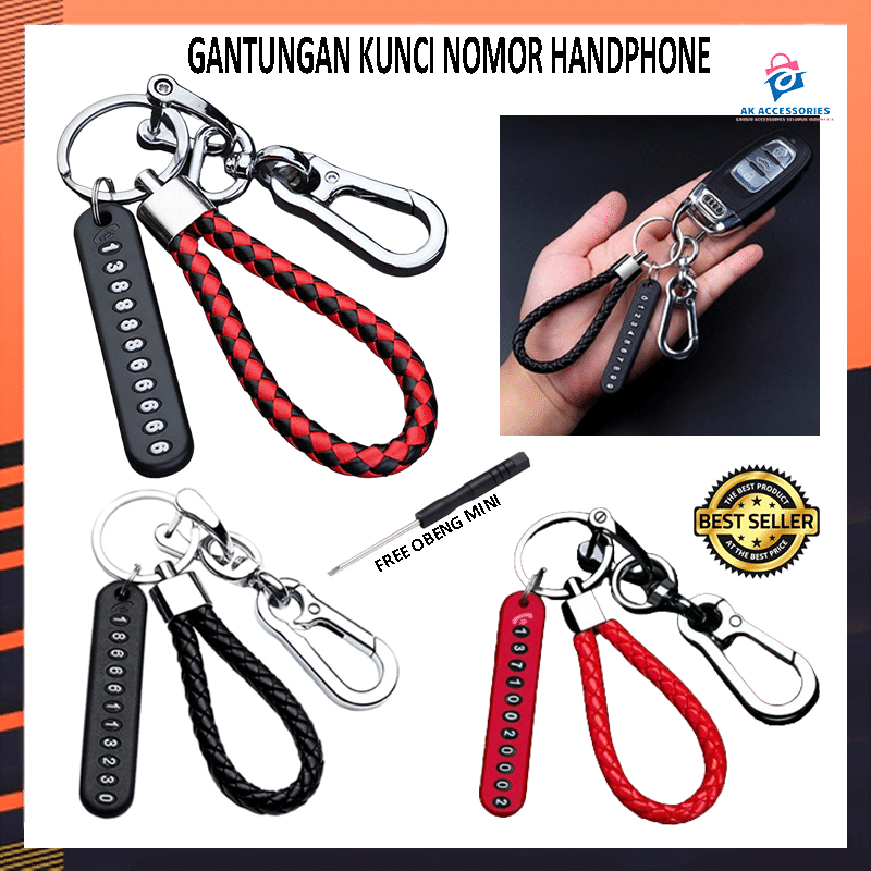 Jual AKACC GANTUNGAN KUNCI MOTOR MOBIL BESI ANTI KARAT DENGAN NOMOR HP ...