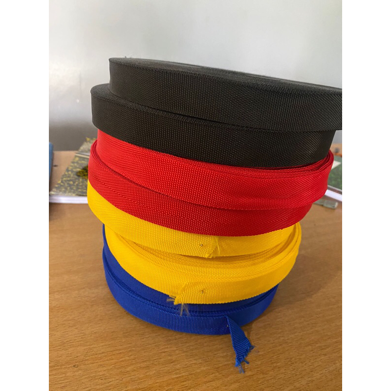 Jual Tali Webbing 1 ROLL- Webbing Tas 2,5 Cm - WEBBING 45-50 YARD HITAM ...