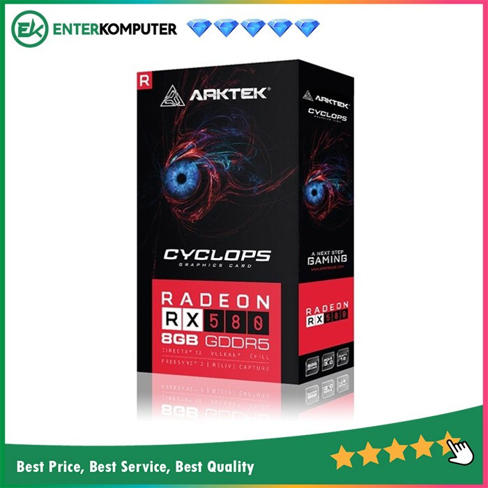 Jual Arktek Radeon RX 580 8GB GDDR5 Cyclops | Shopee Indonesia