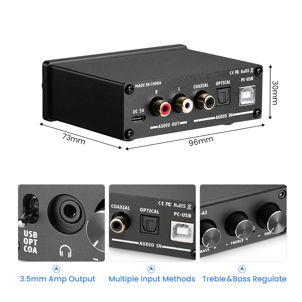 Jual AIYIMA DAC-A2 HiFi Audio Decoder USB DAC Headphone Amplifier ...