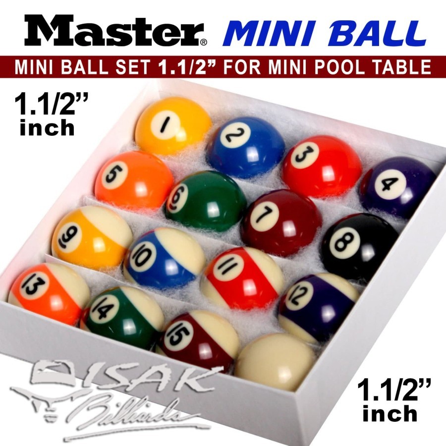 Jual Terbaik..!! Master Mini Pool Ball Set - 1.1/2" Game - Bola ...