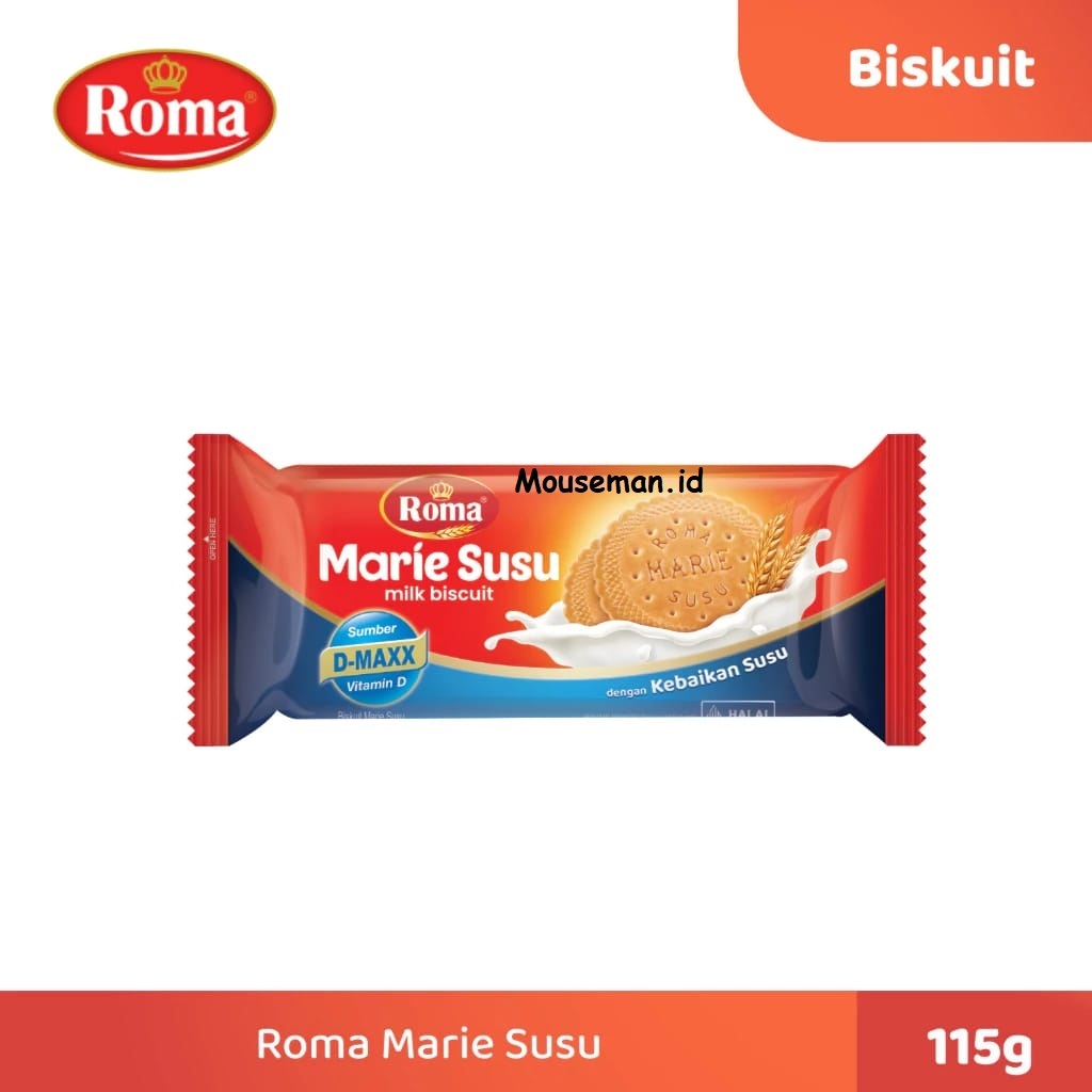 Jual Roma Biskuit Marie Susu milk biscuit sumber D-MAXX Vitamin D ...