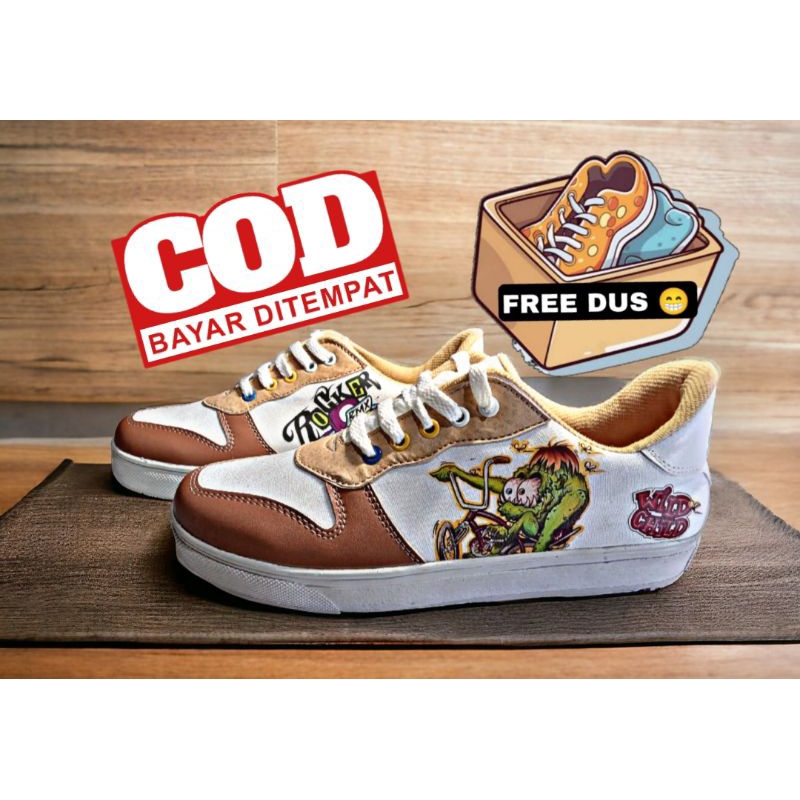 Jual sepatu casual custom gambar sesuai diinginkan dengan bahan premium ...