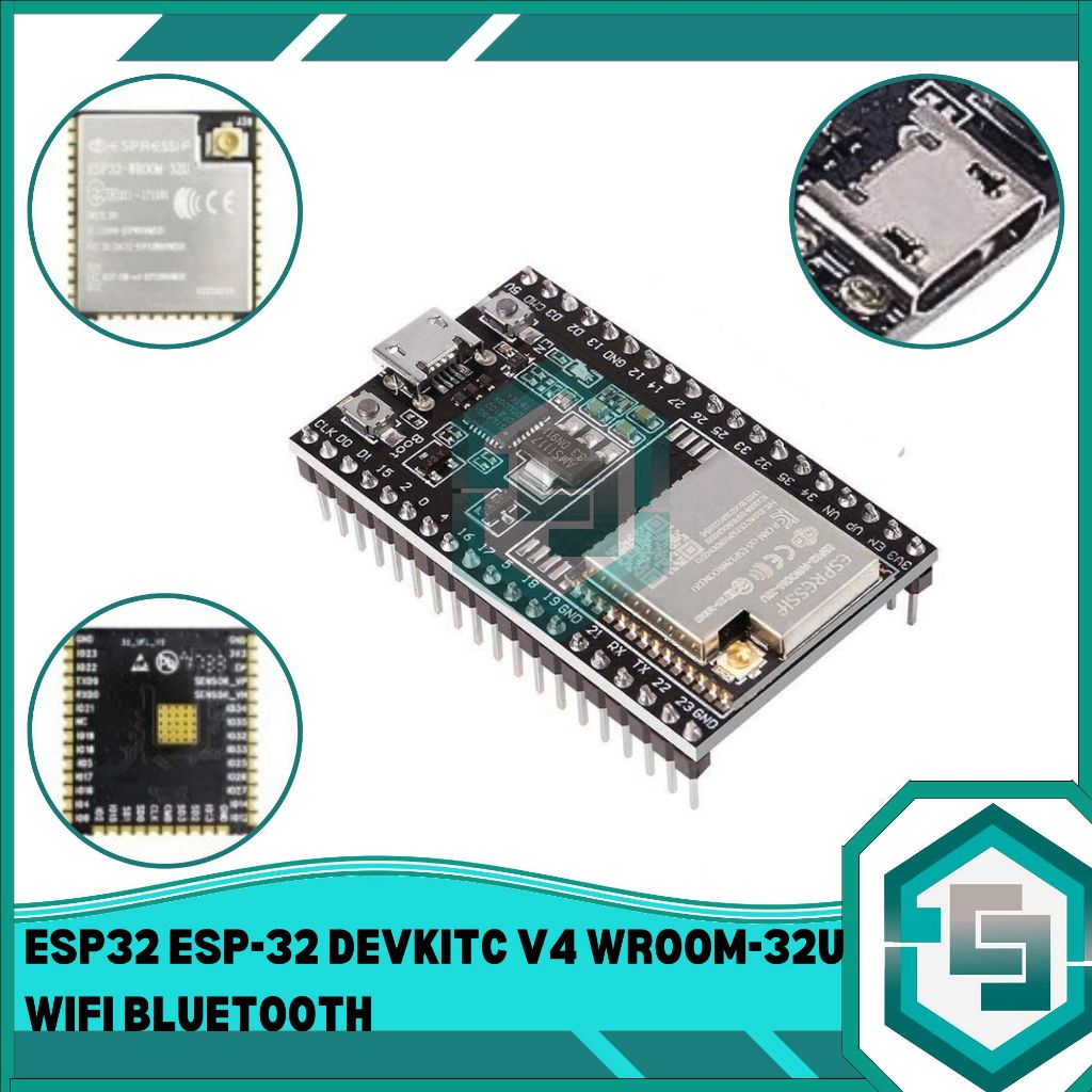 Jual ESP32 ESP-32 DEVKITC V4 WROOM-32U WIFI BLUETOOTH | Shopee Indonesia