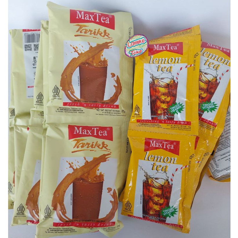 Jual MAX TEA 1 RENCENG ISI 10 MAX TEA TARIK / MAX TEA LEMON TEA ...