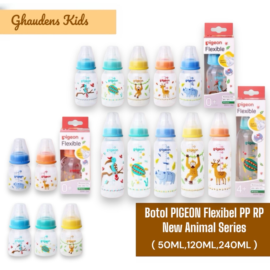 Jual Pigeon Botol Flexible PP RP 50ml 120ml 240ml Seri Hewan Khas ...