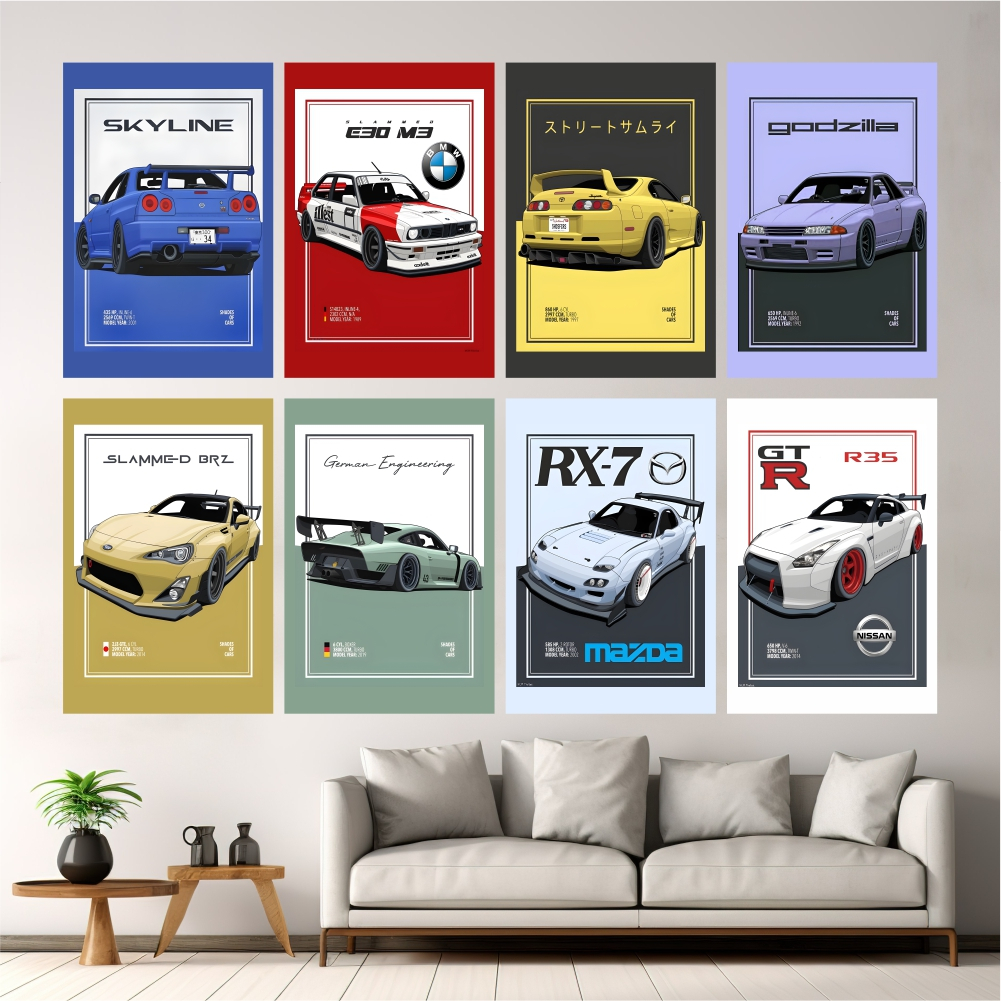 Jual Hiasan Dinding Mobil JDM Aesthetic | Poster Dinding Kayu JDM ...