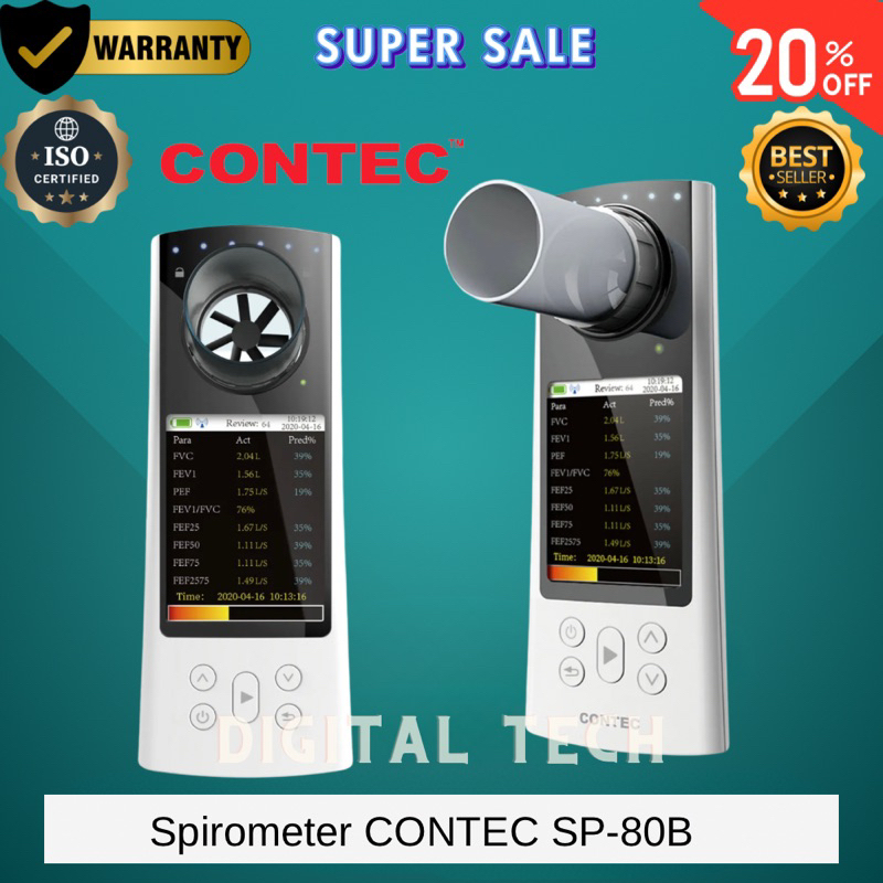 Jual Spiro Meter SP80B Contec Lung Monitor SP-80B SpiroMeter SP 80B ...