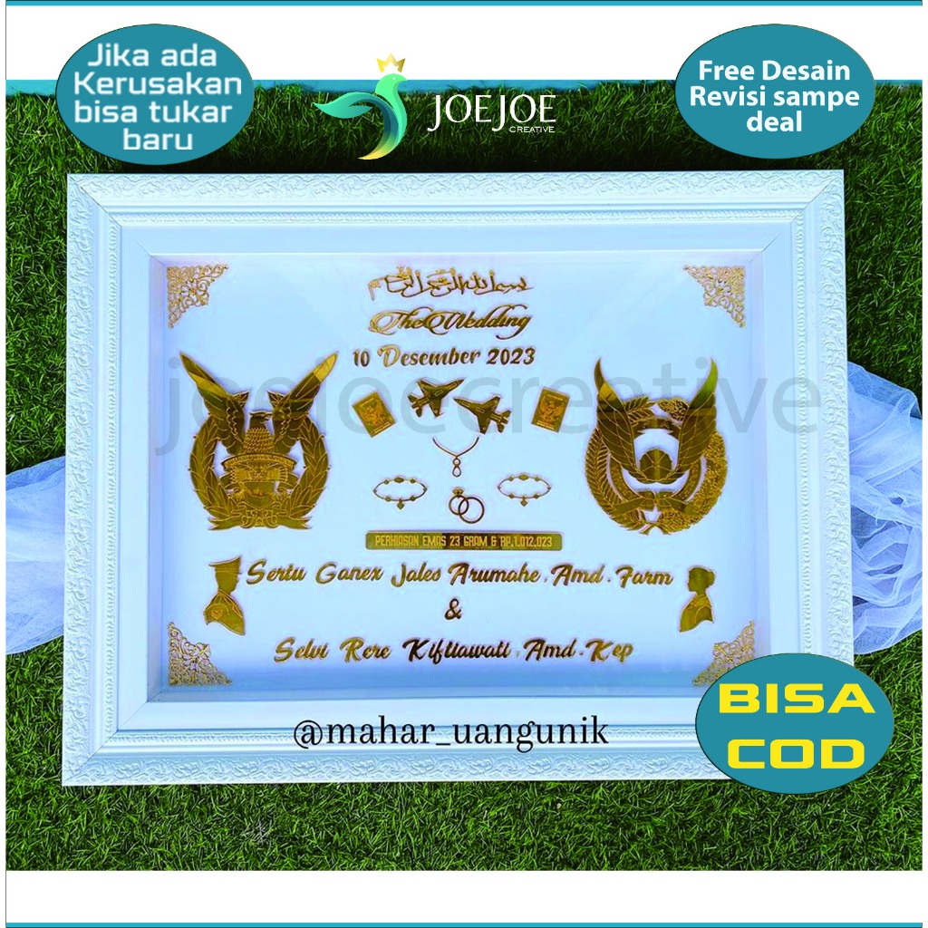 Jual Mahar Pernikahan Logo Profesi Mahar Logo Instansi TNI POLRI Mahar ...