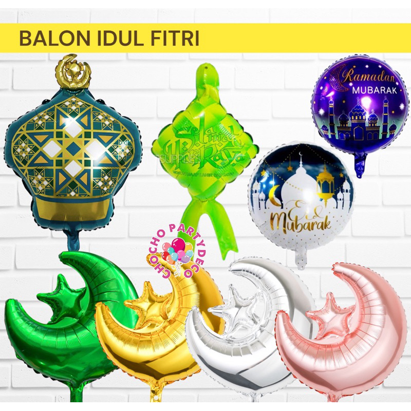 Jual Balon IDUL FITRI / Balon Foil LEBARAN RAMADAN EID MUBARAK | Shopee ...