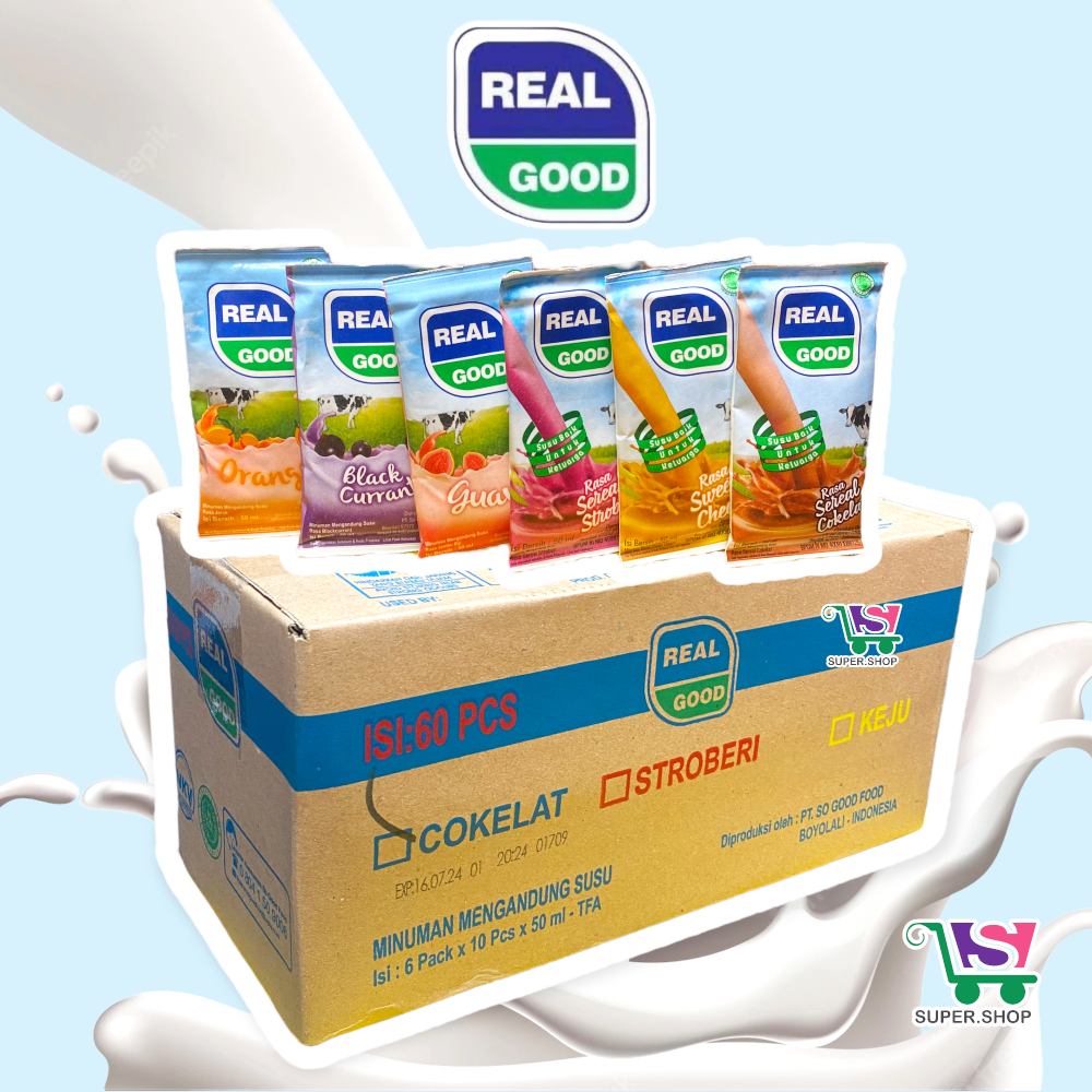 Jual Real Good Mini Susu UHT DUS BESAR (isi 60 pcs) | Shopee Indonesia