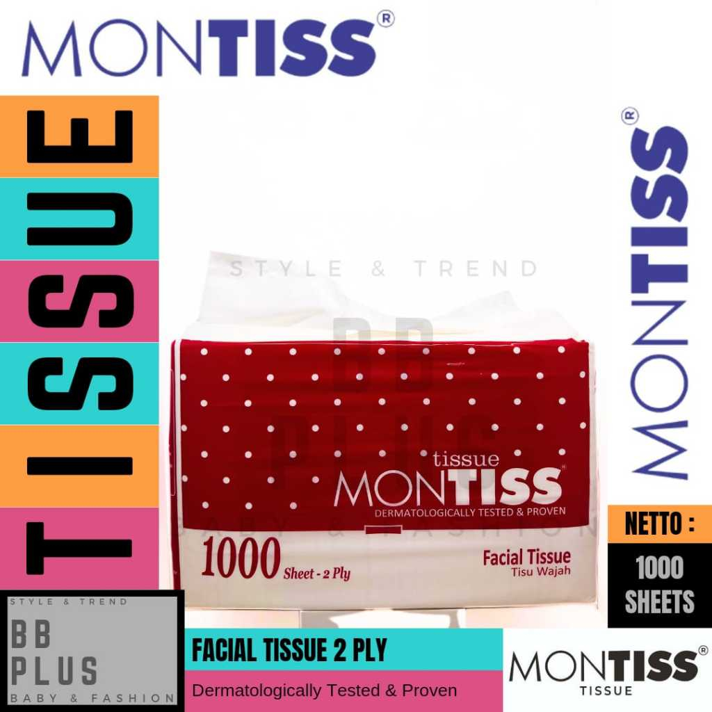 Jual MONTISS Facial Tissue 2PLY-1000 SHEET | Shopee Indonesia