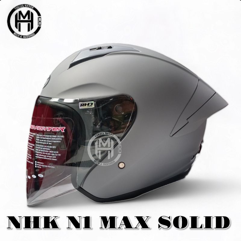 Jual HELM NHK N1 MAX SOLID|HALF FACE NHK TERBARU | Shopee Indonesia