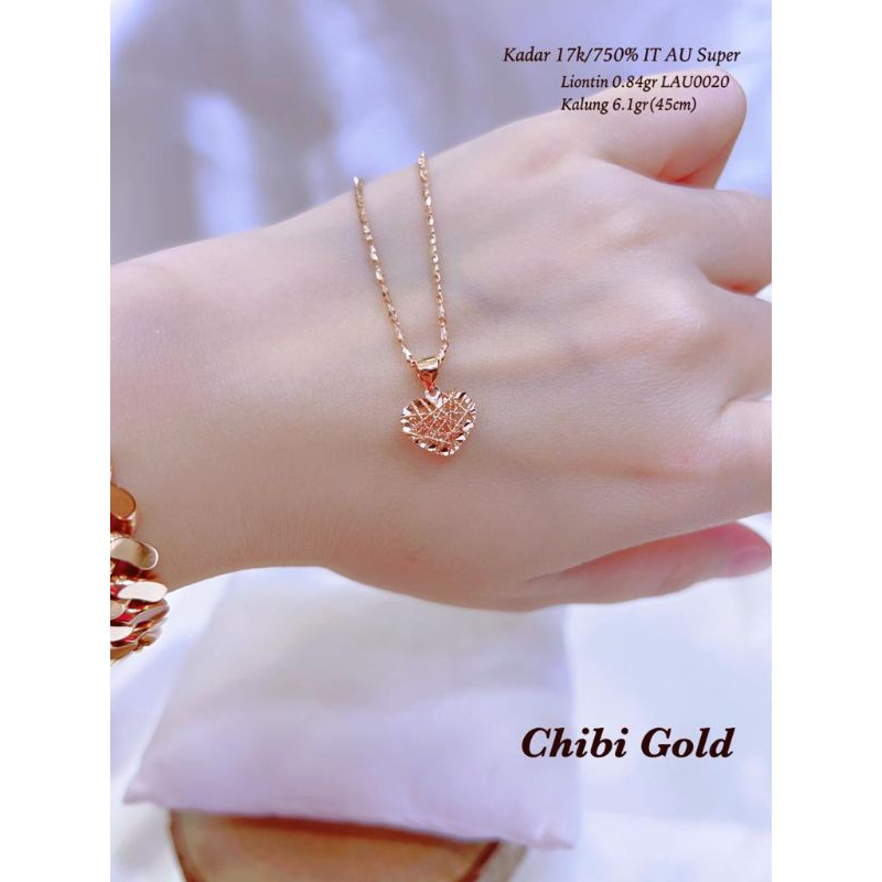 Jual CHIBI GOLD-1 set kalung dan liontin emas 750 kadar 17k chibigold ...