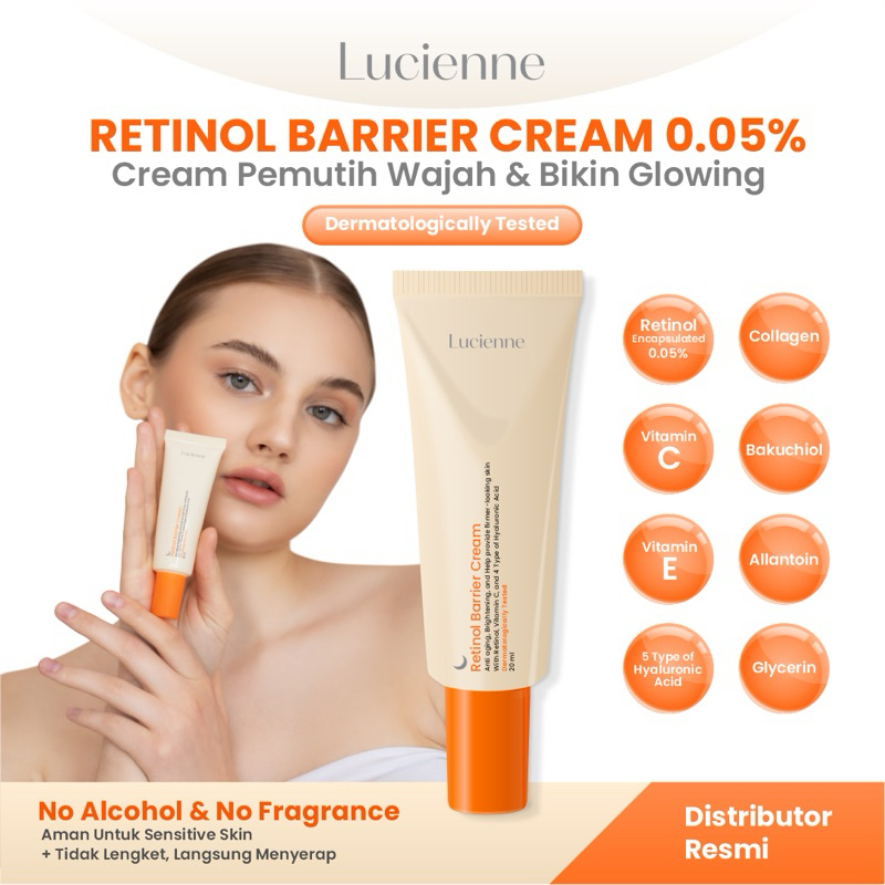 Jual Lucienne Retinol Barrier Cream - Whitening Night Cream (Pemula) / Pure Retinol 0.05% ...