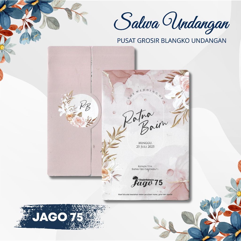 Jual Blangko Undangan Pernikahan Jago 75 atau kertas undangan kosong ...