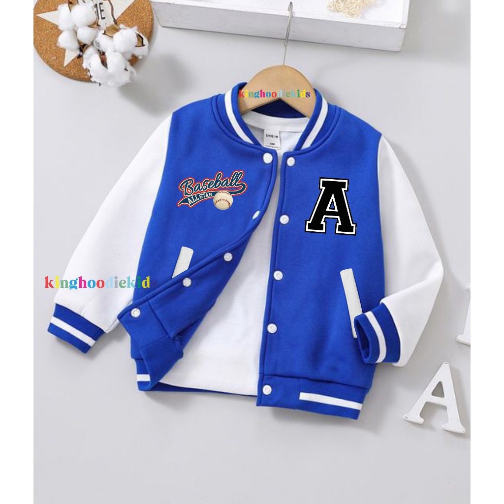 Jual Varsity Jacket Baseball Anak Inisial R&A Laki Laki Perempuan Umur ...