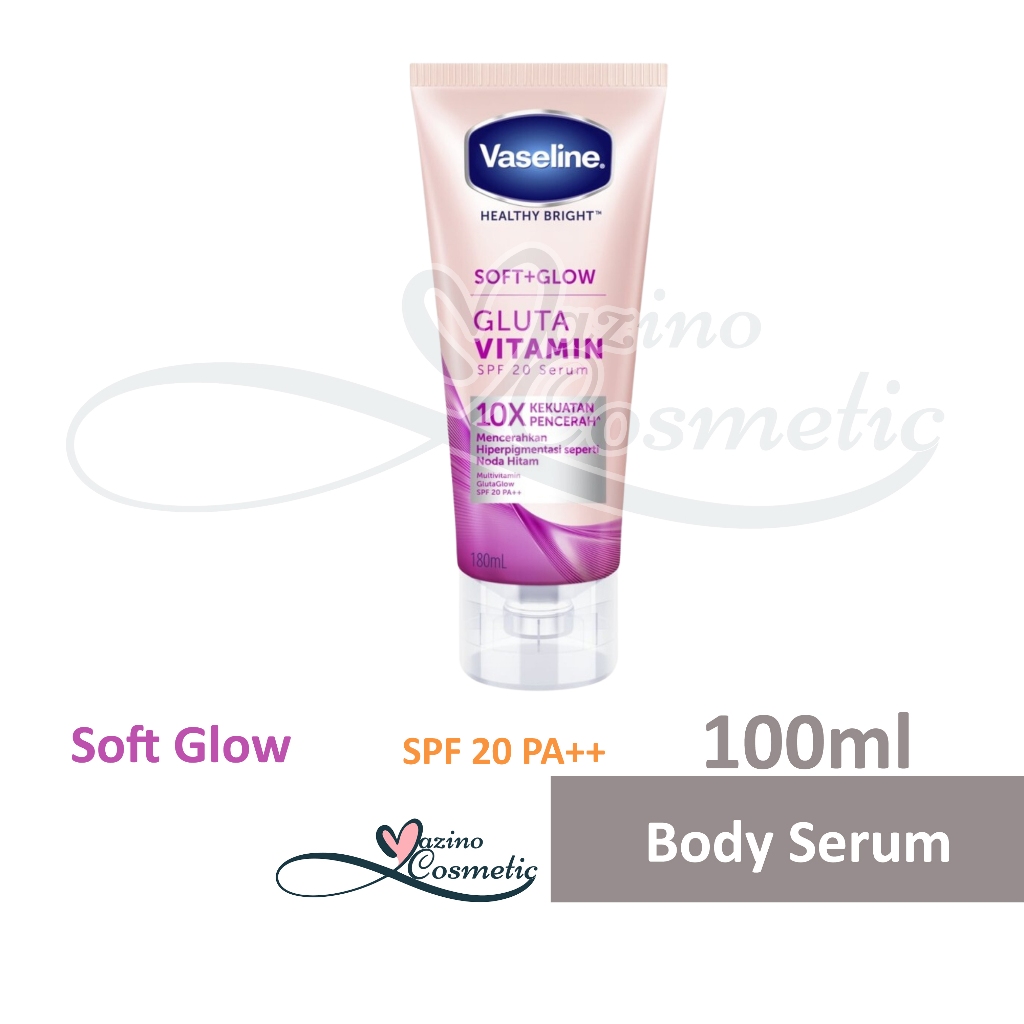Jual Vaseline Soft Glow Gluta Vitamin Spf 20 Body Serum Niacinamide ...