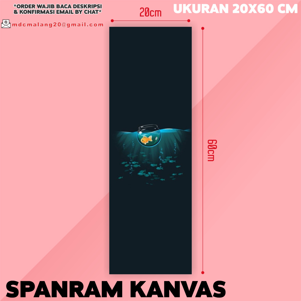 Jual CETAK FOTO CANVAS + SPANRAM CUSTOM FULL UKURAN 20X60 CM | Shopee ...