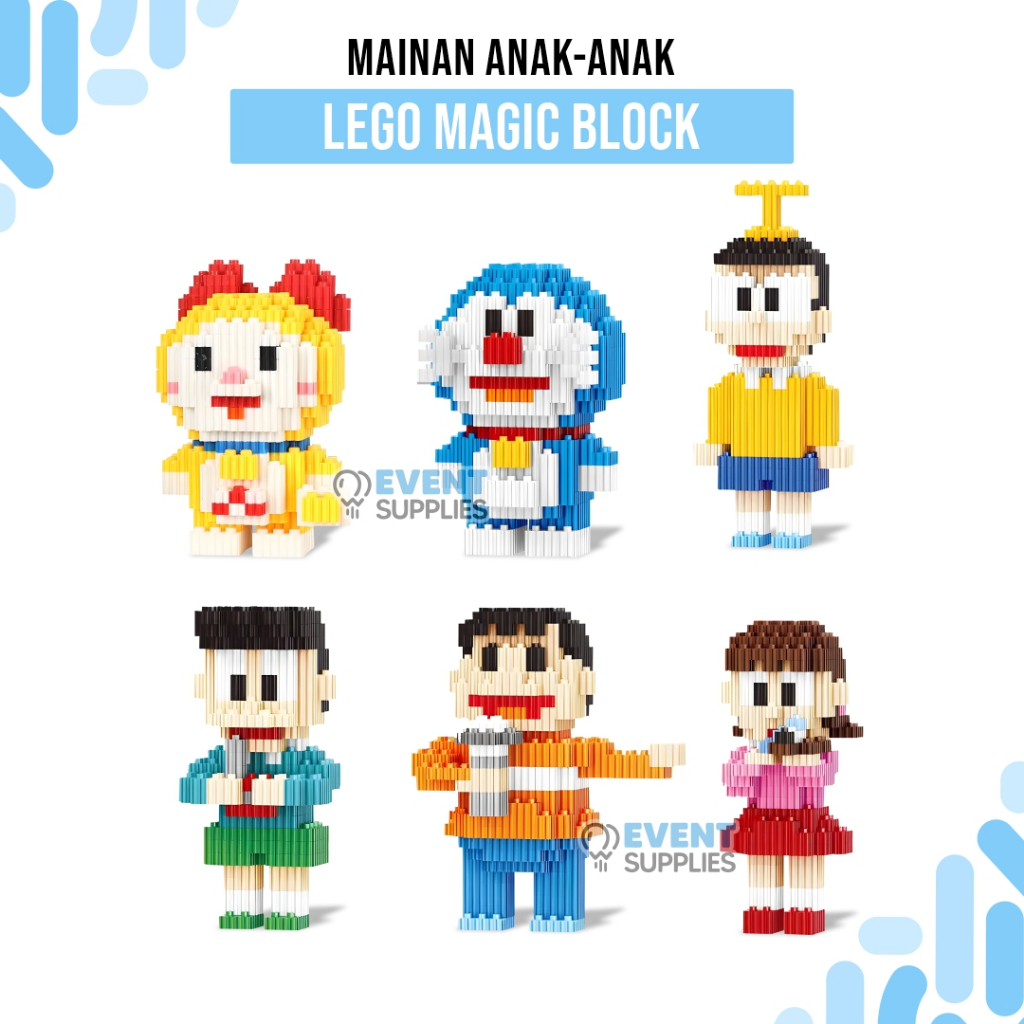 Jual Lego Magic Block Doraemon Box Besar Nano Toys Balok Susun Kartun ...