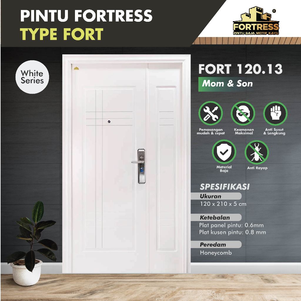 Jual PINTU BAJA FORTRESS 120.13 / TYPE FORT / PINTU BAJA / PINTU RUMAH 120 CM | Shopee Indonesia