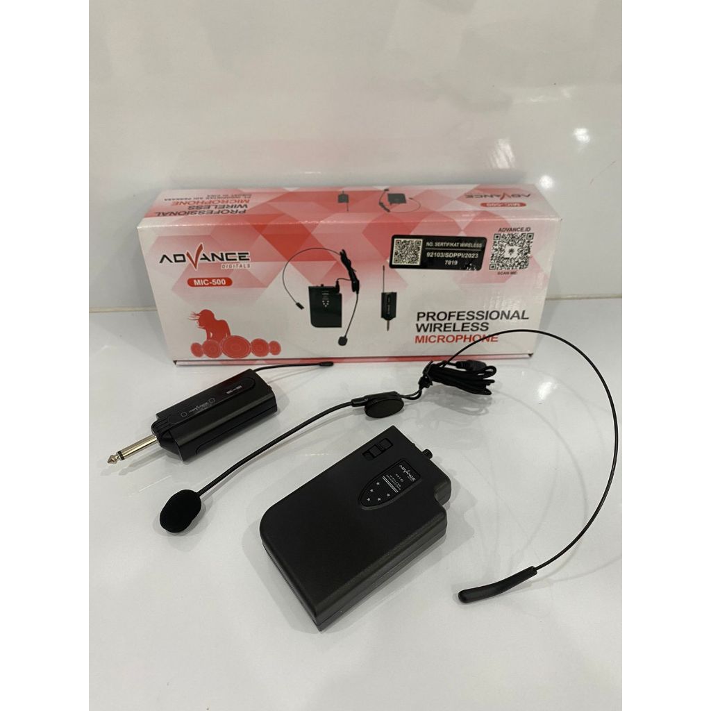 Jual Clip on Advance Mic 500 Mic Bando Wireless Mic Clip On / Mikrofon ...