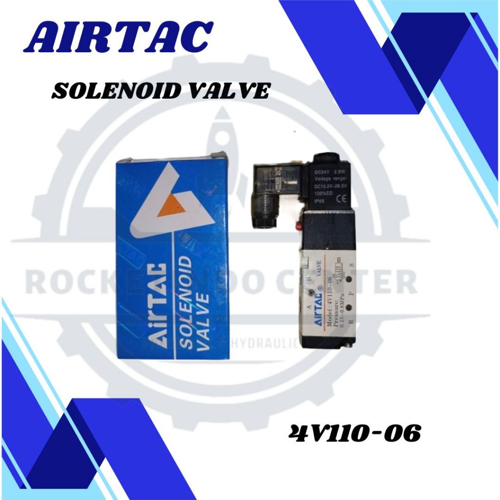 Jual Solenoid Valve Pneumatic 4V110-06 Model Socket AIRTAC | Shopee ...