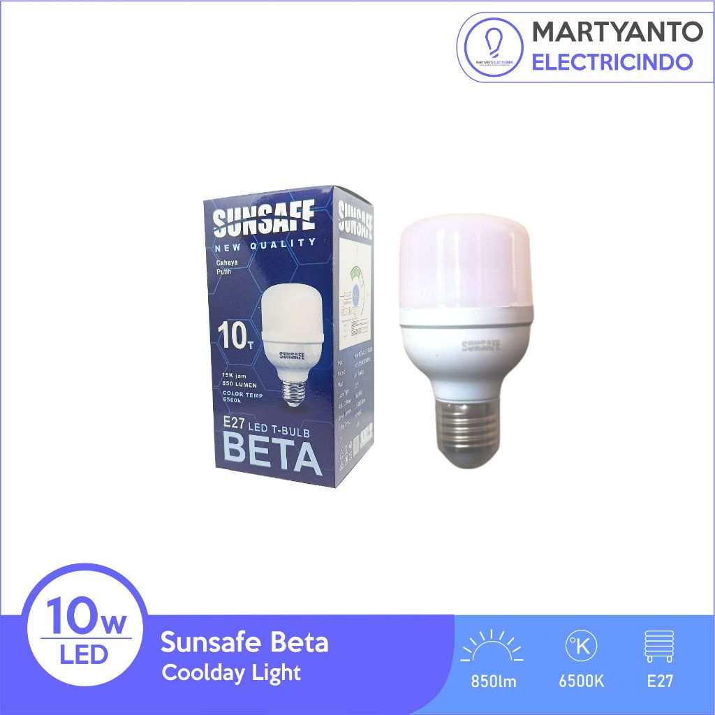 Jual Lampu LED Sunsafe Beta 10 Watt Warna Putih | Shopee Indonesia