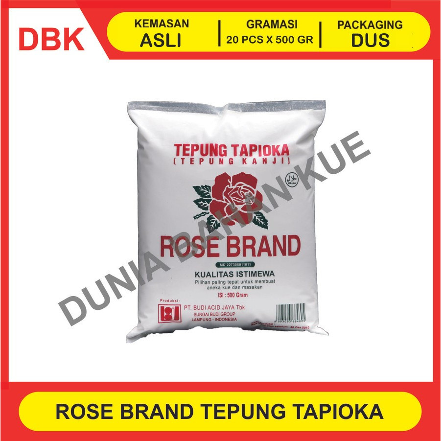 Jual TEPUNG TAPIOKA ROSE BRAND 500 GR - 1 DUS 20 PCS / TEPUNG SAGU ...