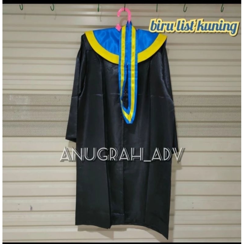 Jual toga wisuda mahasiswa biru list kuning | Shopee Indonesia