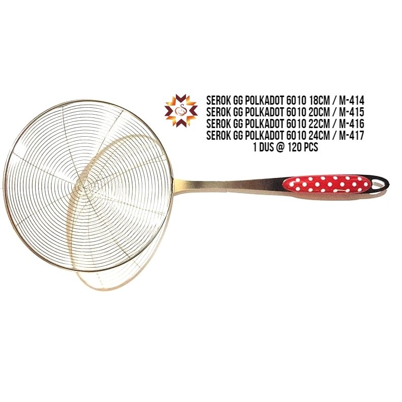 Jual Serok Gorengan Tebal/ Serok Gagang Polkadot/ Saringan Minyak ...