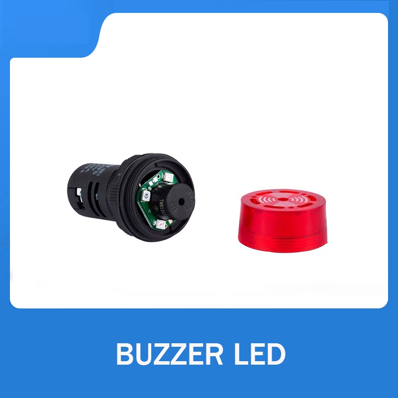 Jual Pilot Lamp Buzzer LED Flash and Beep AD16-22SM AC/ACDC 220V ...