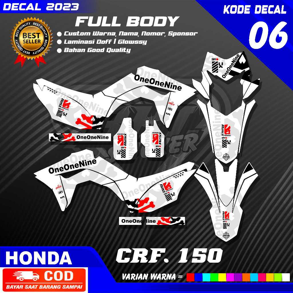 Jual Stiker Striping DECAL Variasi Lis DECAL CRF 150 Full Body Desain ...