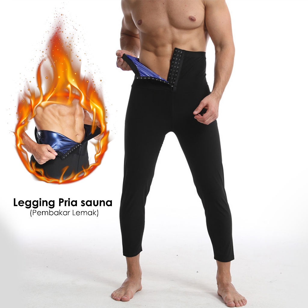 Jual Legging Pria Sauna Pembakar Lemak Celana olahraga Pria panjang ...