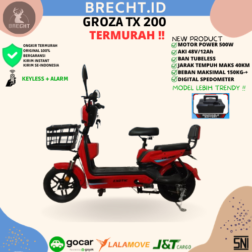 Jual Sepeda Listrik Exotic GROZA TX 200 E-Bike 500 Watt Garansi ...