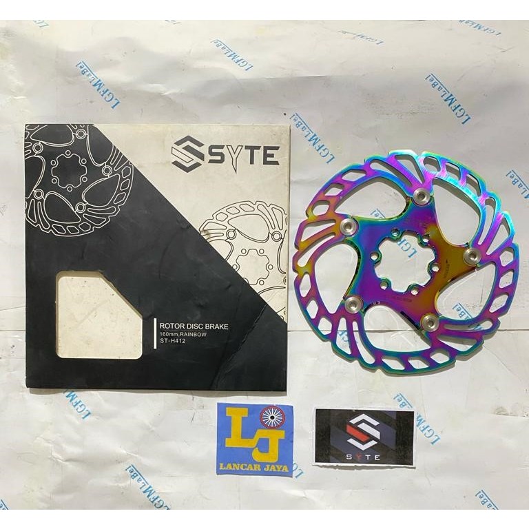 Jual Rotor Piringan Cakram Sepeda SYTE ST-H412 RAINBOW Six/6 Bolt 160MM ...
