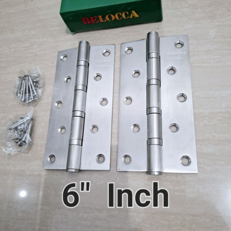 Jual BELOCCA Engsel Pintu 6" Inch STAINLESS SUS 304 TEBAL | Shopee ...
