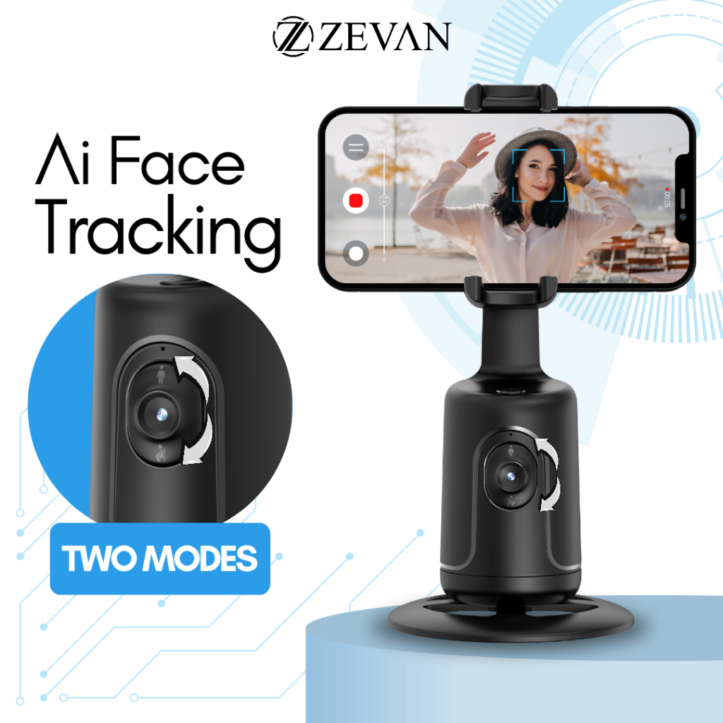 Jual ZEVAN Gimbal Kamera Stabilizer Handphone 360°Auto AI Face Tracking P01 | Shopee Indonesia