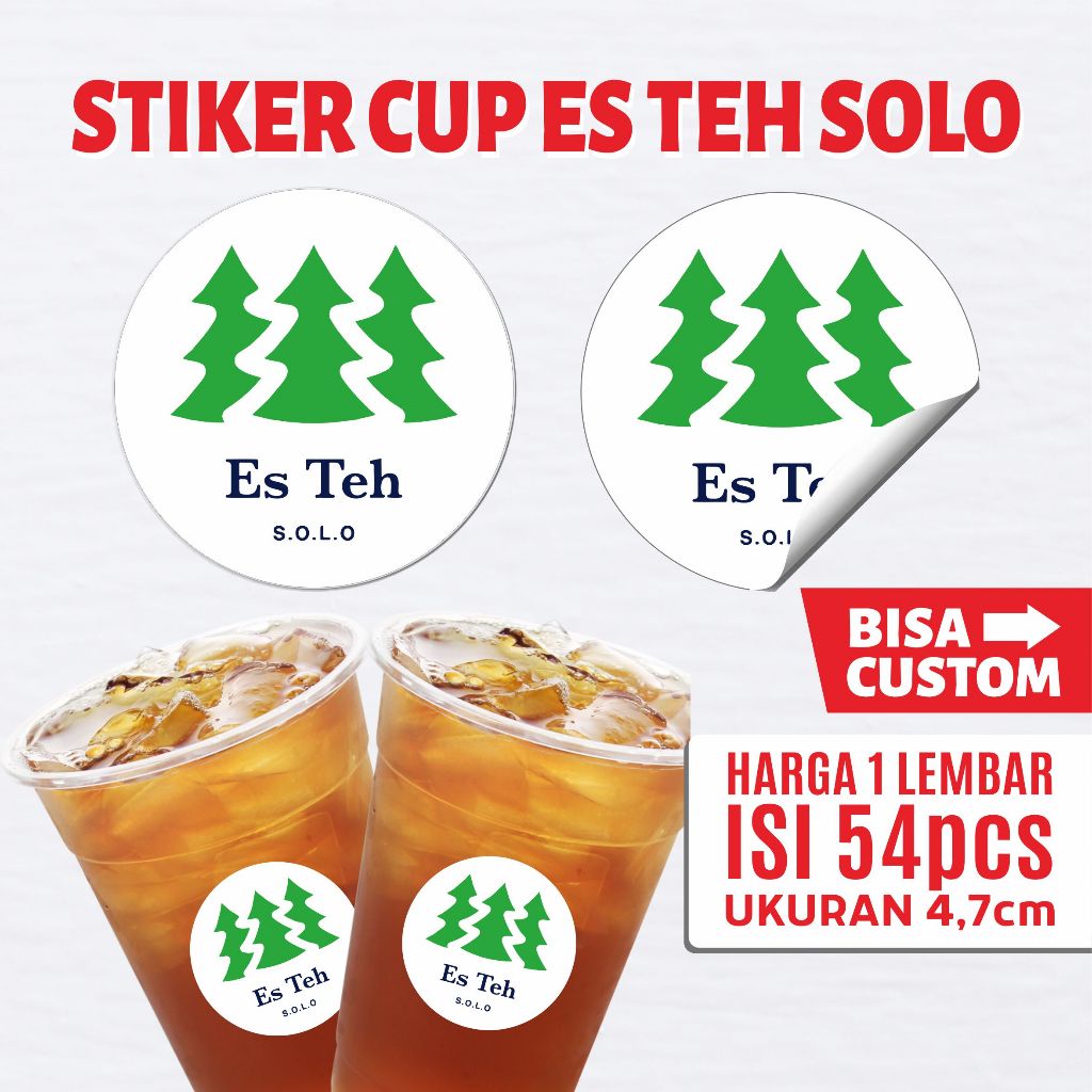 Jual CETAK STIKER ES TEH SOLO | STIKER ES TEH SOLO | CETAK STIKER ES ...