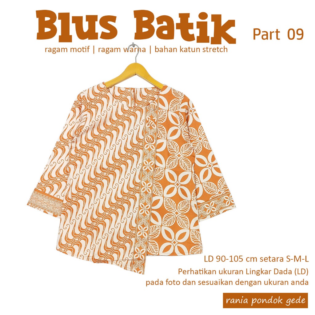 Jual Blouse batik katun stretch All Size part 09 | Shopee Indonesia