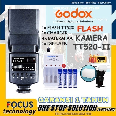 Jual Godox TT520 II Flash Kamera dslr mirorless | Shopee Indonesia